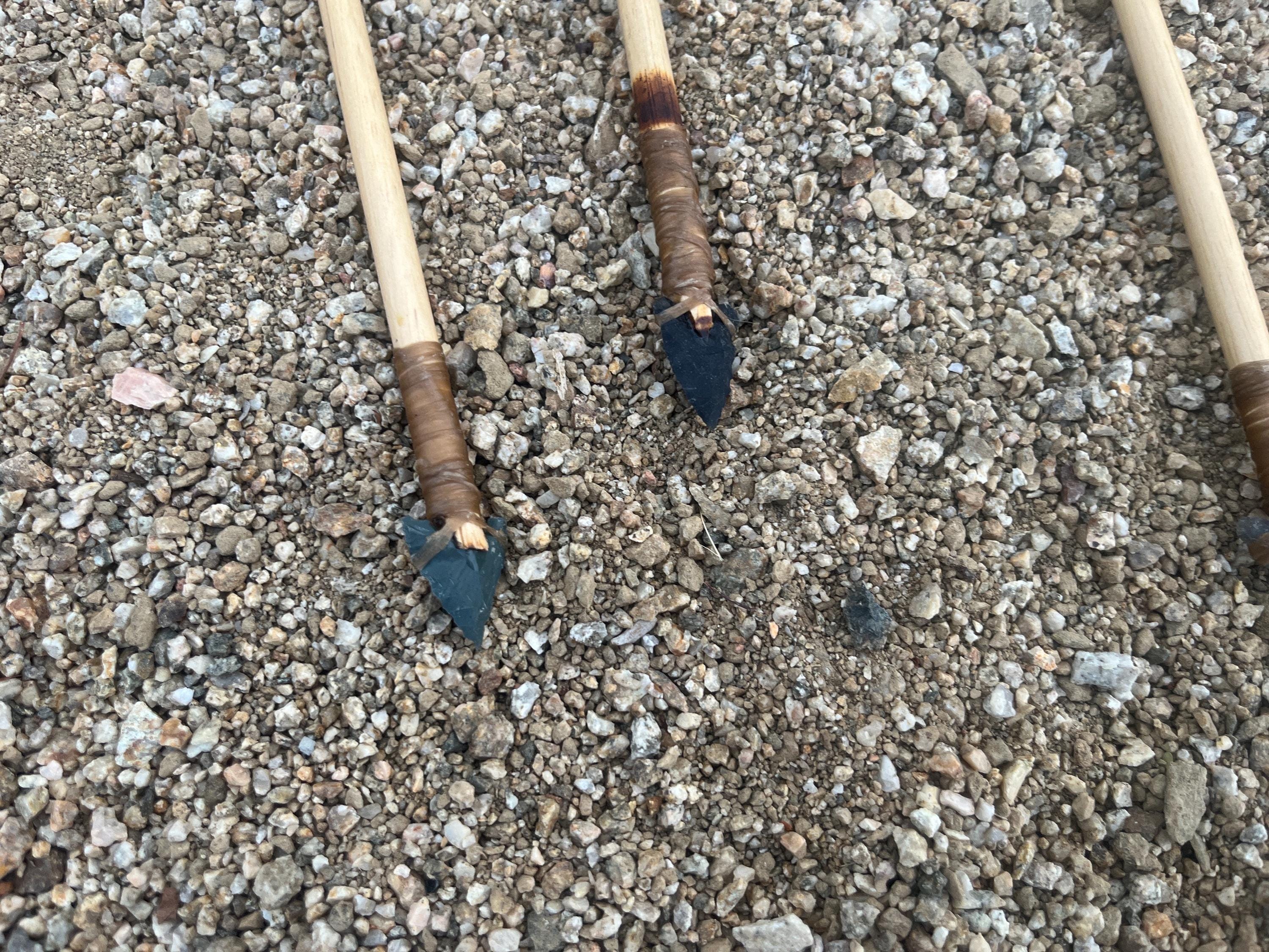 Set of Six Primitive Handcrafted Hunting Arrows With Flint Arrowheads - Etsy