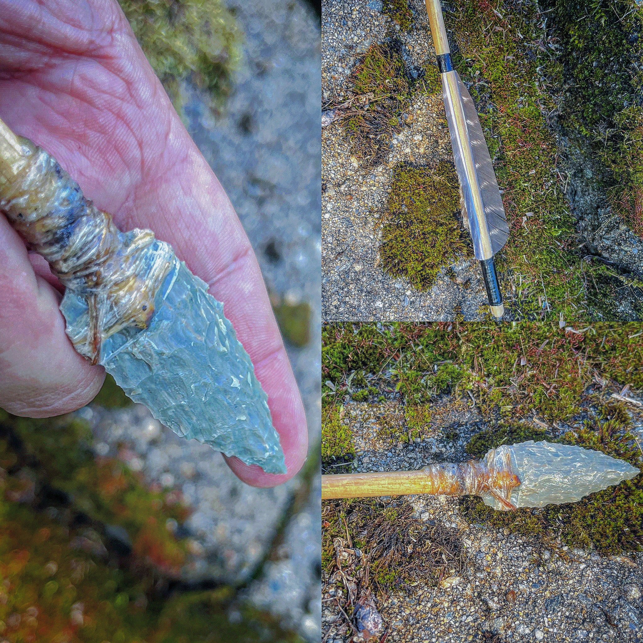 Set of Seven Primitive Arrows, Bow Hunting Arrows, Archery Arrows ...