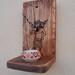 Surfer Old Man Guy Pyrography Hand Crafted Clock Desk Wall Candle ...