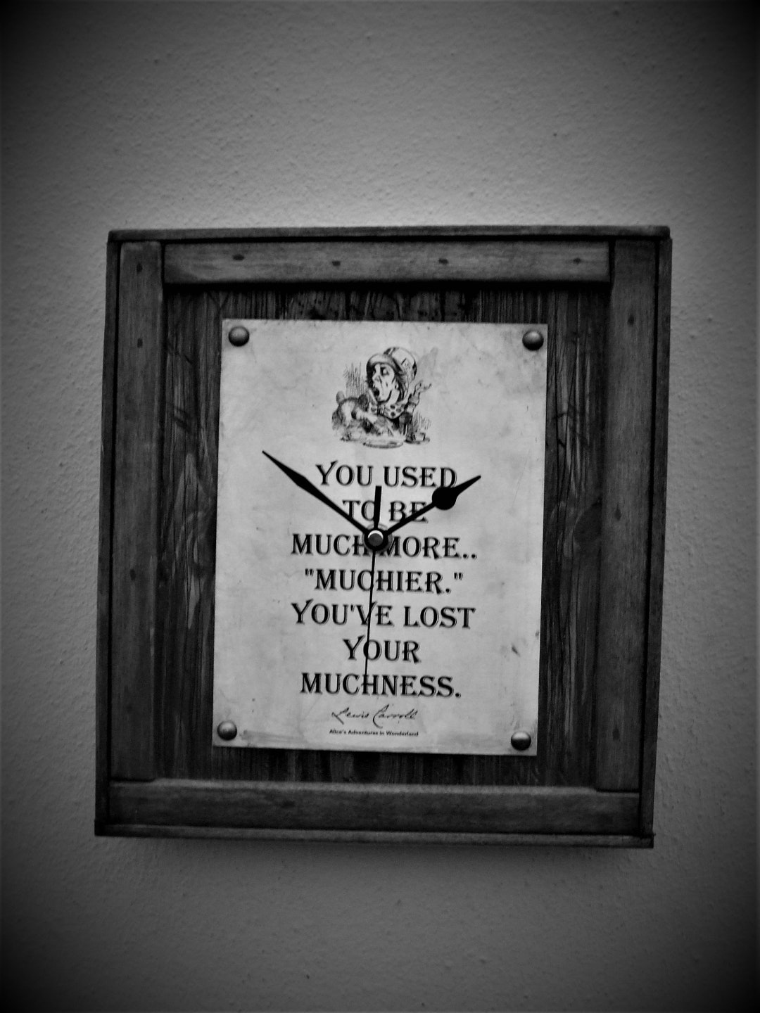 Alice in Wonderland Hand Crafted Wall Clock "you Use to Be Much More ...