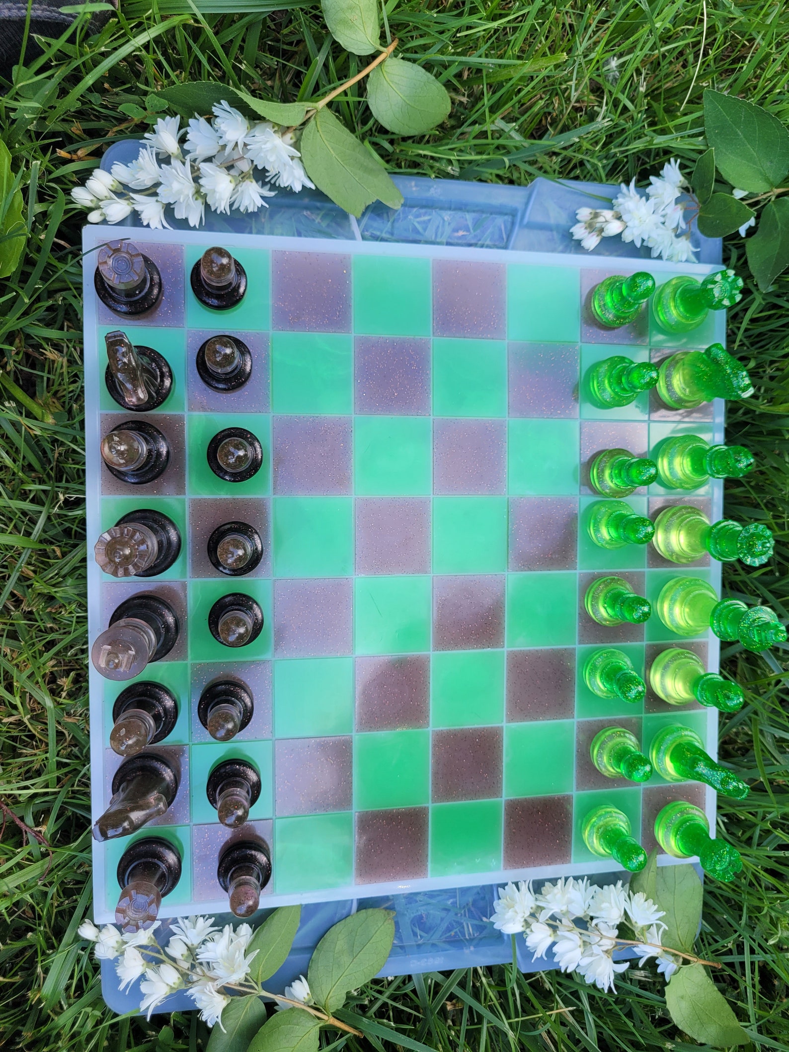 Nature Colored Chess Set - Etsy