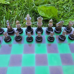 Nature Colored Chess Set - Etsy