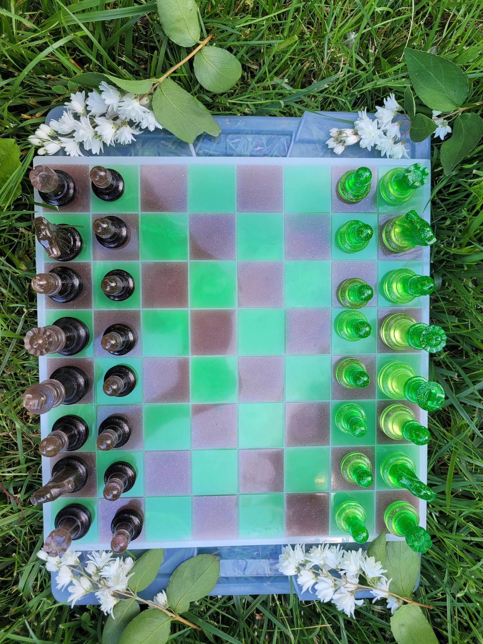 Nature Colored Chess Set - Etsy