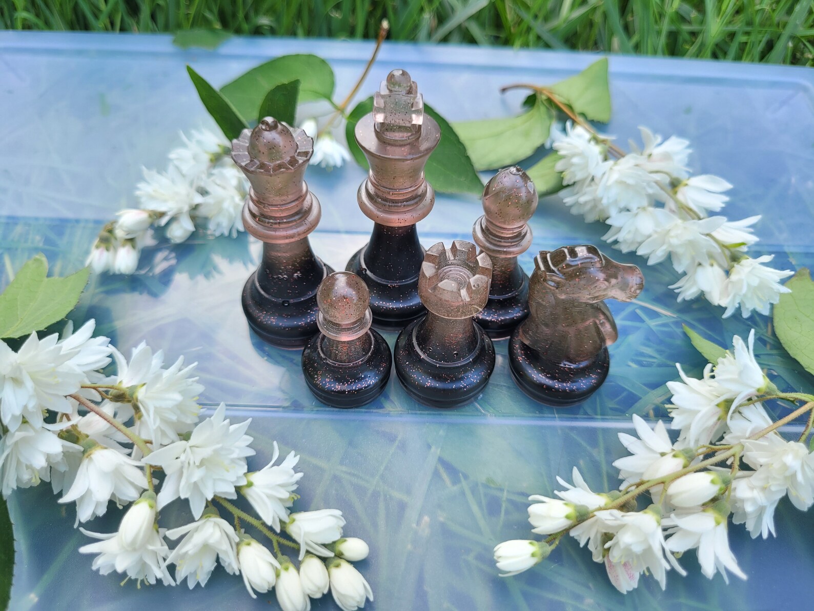 Nature Colored Chess Set - Etsy