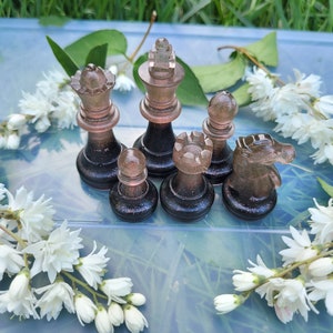 Nature Colored Chess Set - Etsy