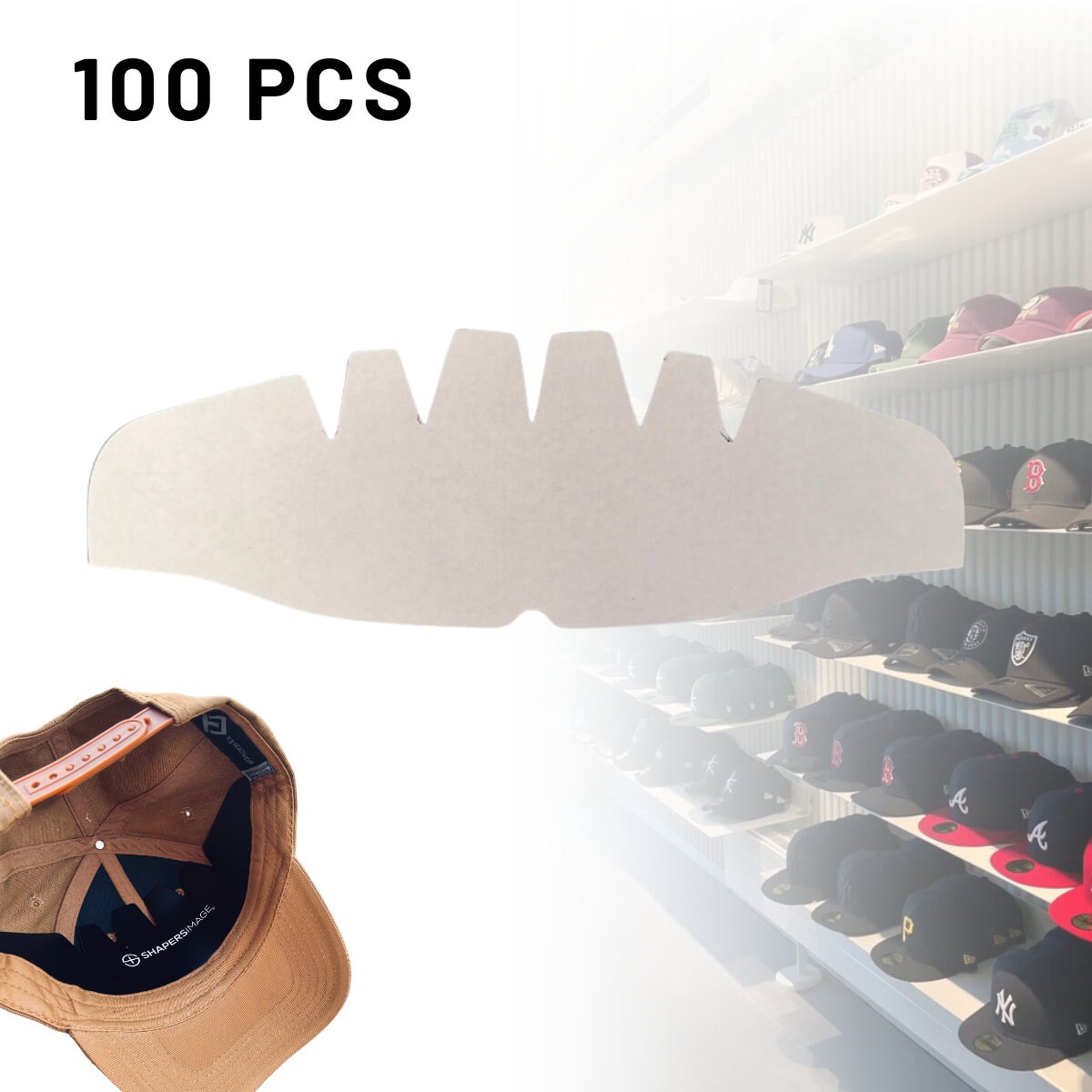 Shapers Image 25-500 Count Paperboard Baseball Cap Crown Inserts Bulk ...