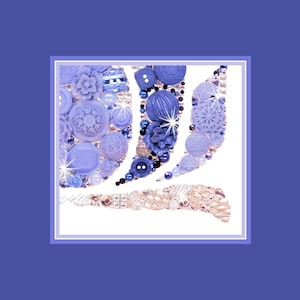 LOTUS FLOWER 91, 8x10 Button Art, Button Artwork, Wall Art, Button ...