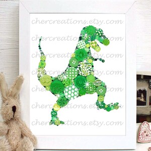 REX 07 8x10 Button Art, Button Artwork, Buttons, Rex Art, Toy Story Art ...