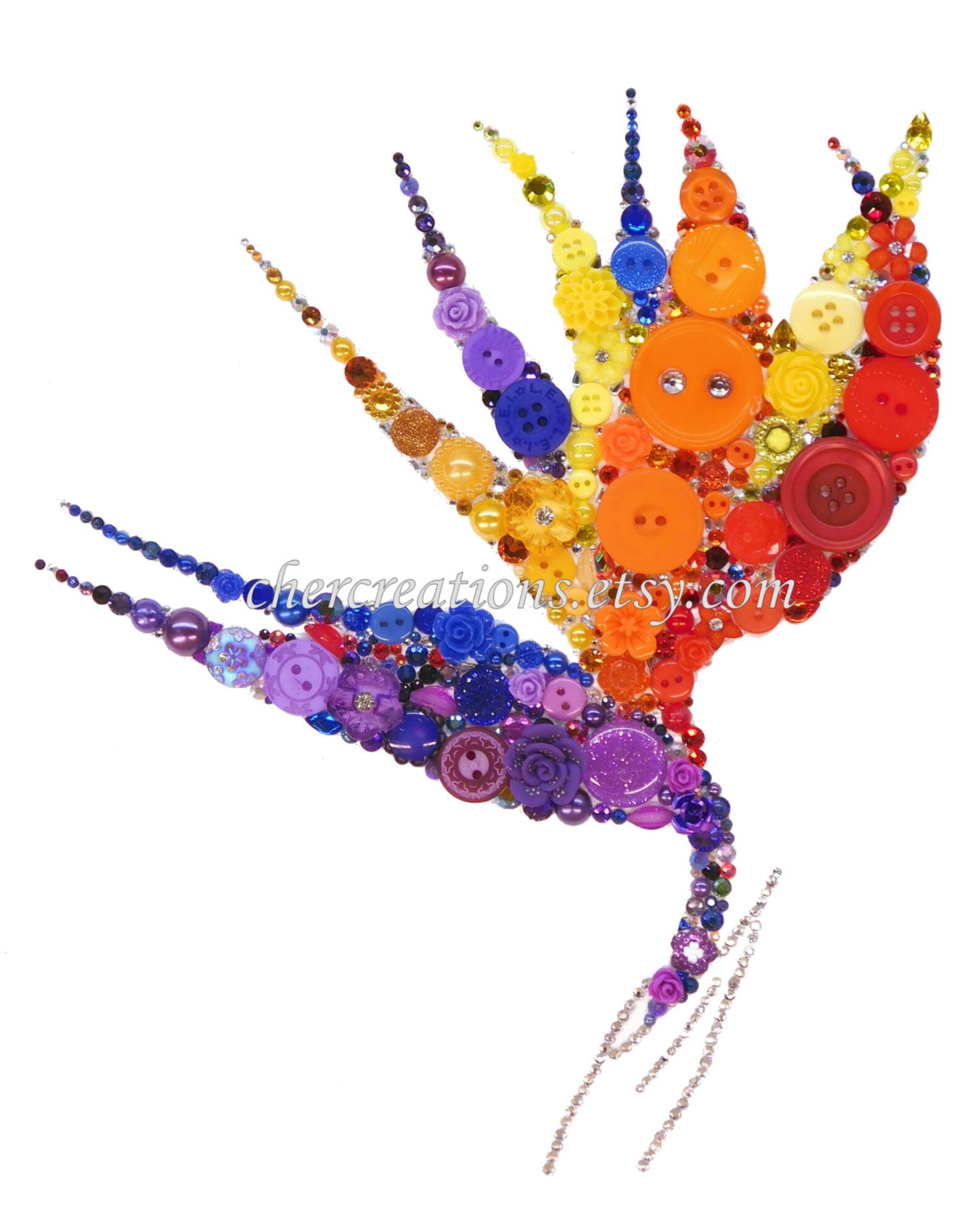 Button Art PRINT 8x10 of Orginial Button Artwork Diy - Etsy UK