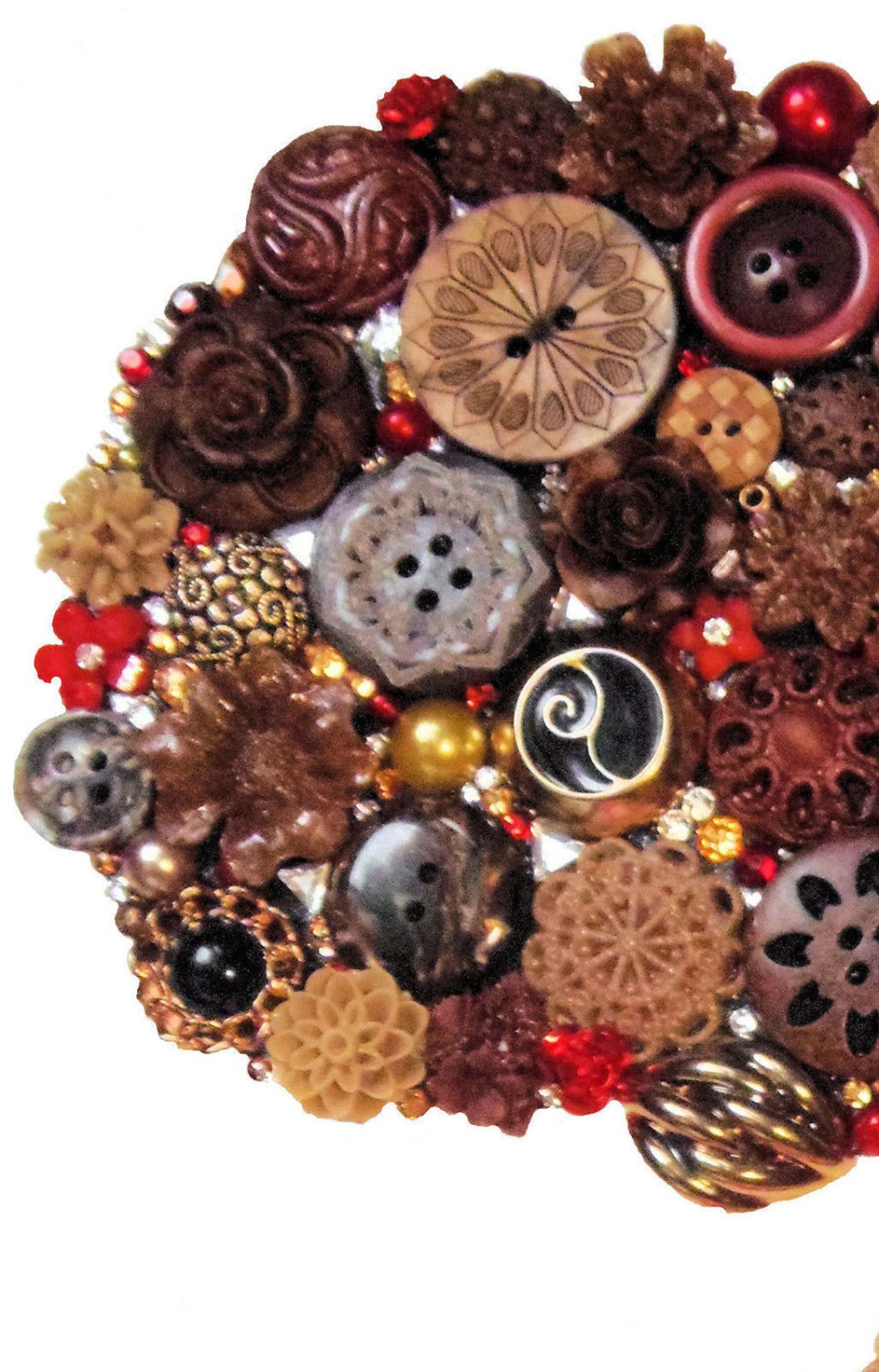 Button Art PRINT 8x10 of orginial Button Artwork diy | Etsy