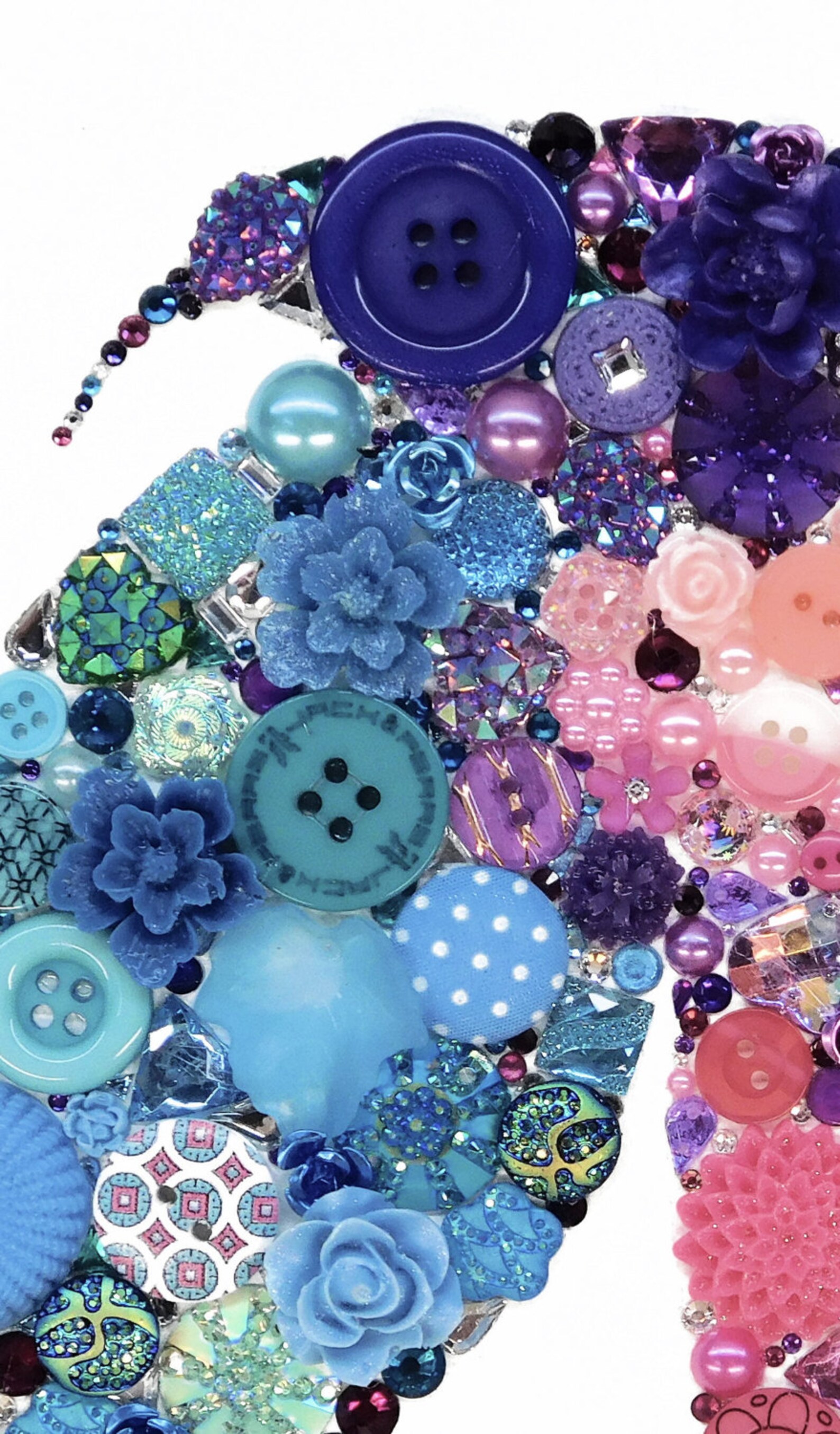 Button Art PRINT 8x10 of Orginial Button Artwork Diy | Etsy