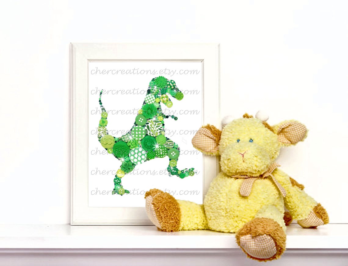 REX 07 8x10 Button Art Button Artwork Buttons Rex Art Toy - Etsy