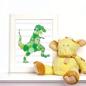 REX 07 8x10 Button Art, Button Artwork, Buttons, Rex Art, Toy Story Art ...