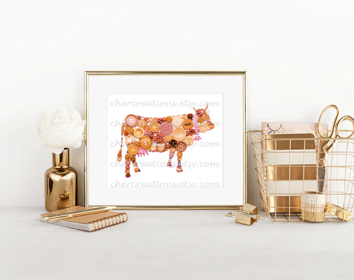 COW 3 Choices 8x10 Button Art Button Artwork Button Ideas | Etsy UK