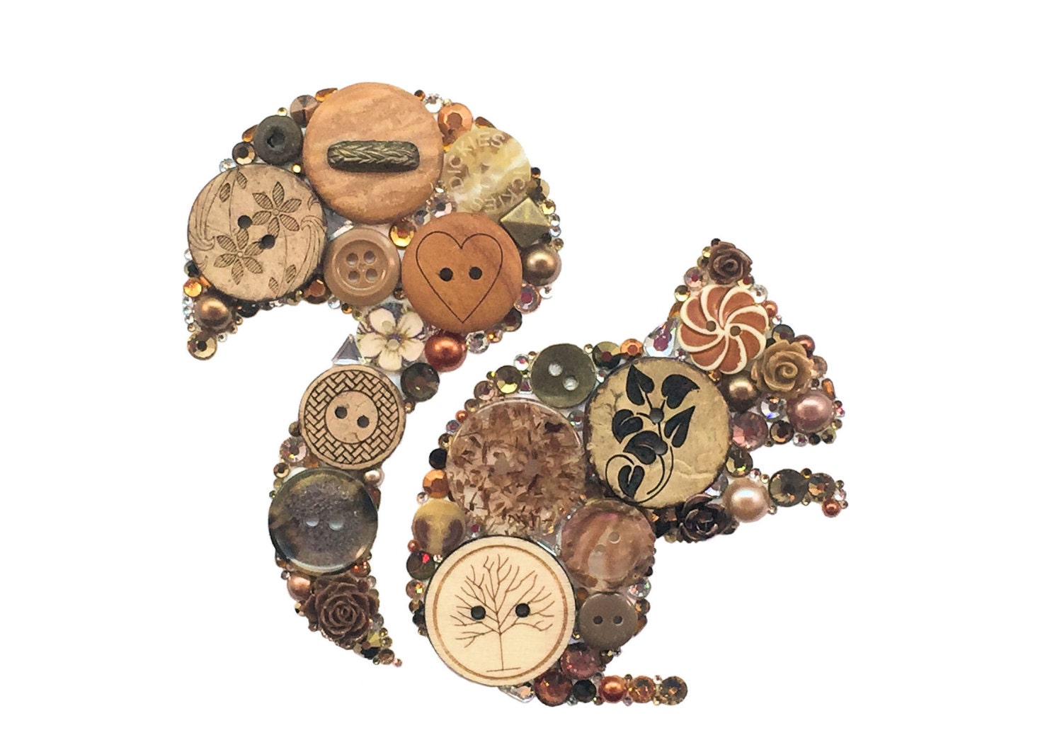 Button Art PRINT 5x7 of orginial Button Artwork diy | Etsy