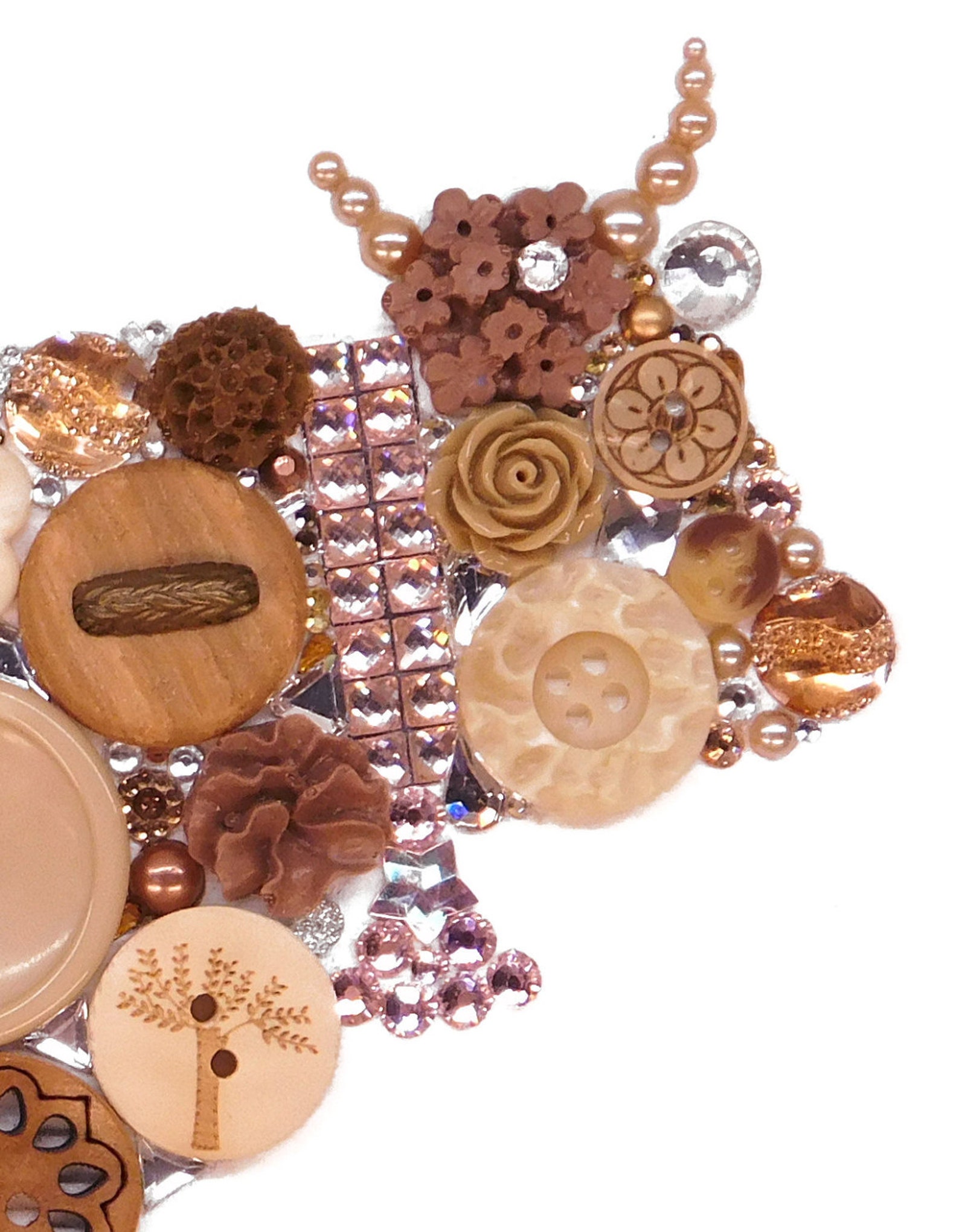 COW 173 Brown 8x10 Button Art Button Artwork Button - Etsy