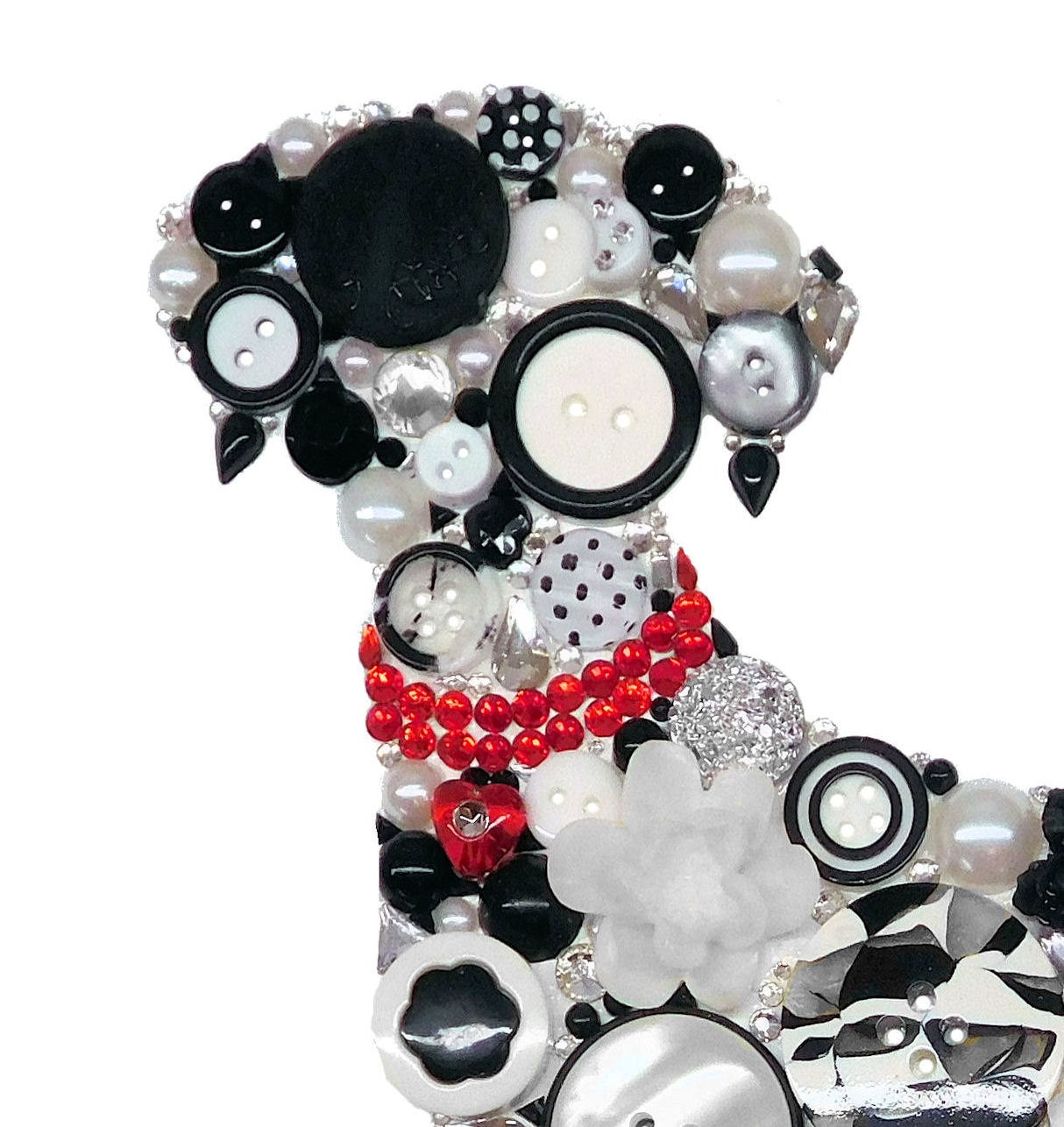 Button Art PRINT 5x7 of orginial Button Artwork diy | Etsy