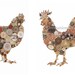 ROOSTER in Browns 21 8x10 Button Art, Button Artwork, Button Ideas ...
