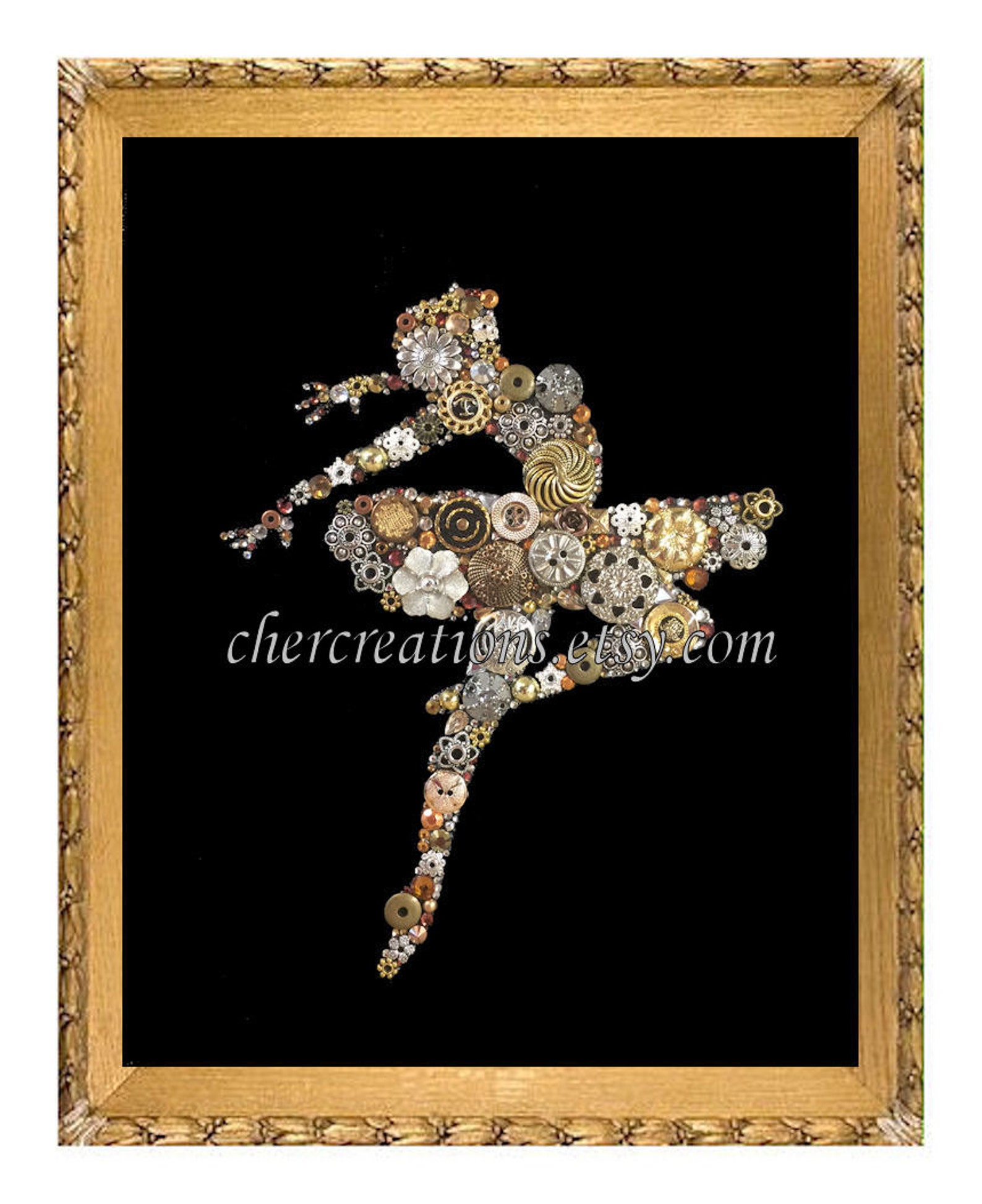 Button Art PRINT 8x10 of Orginial Button Artwork Diy - Etsy