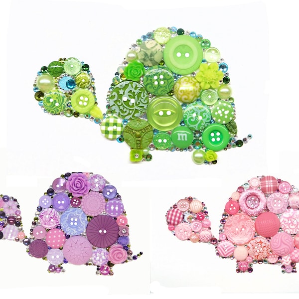 Turtle Button Art - Etsy