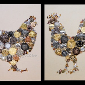 ROOSTER in Browns 21 8x10 Button Art, Button Artwork, Button Ideas ...