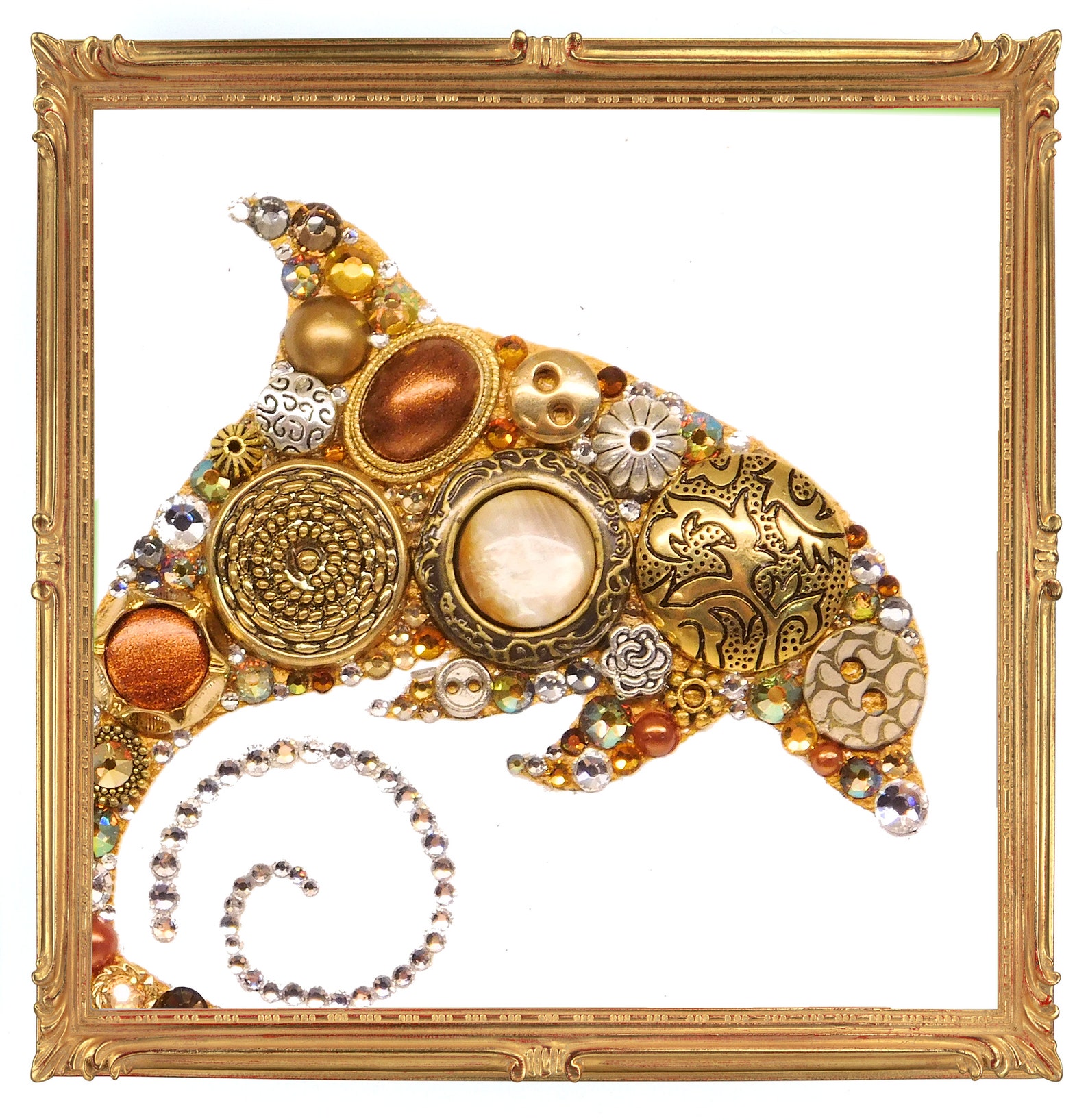 DOLPHIN New Size 4x6 Button Art Button Artwork Button Ideas | Etsy