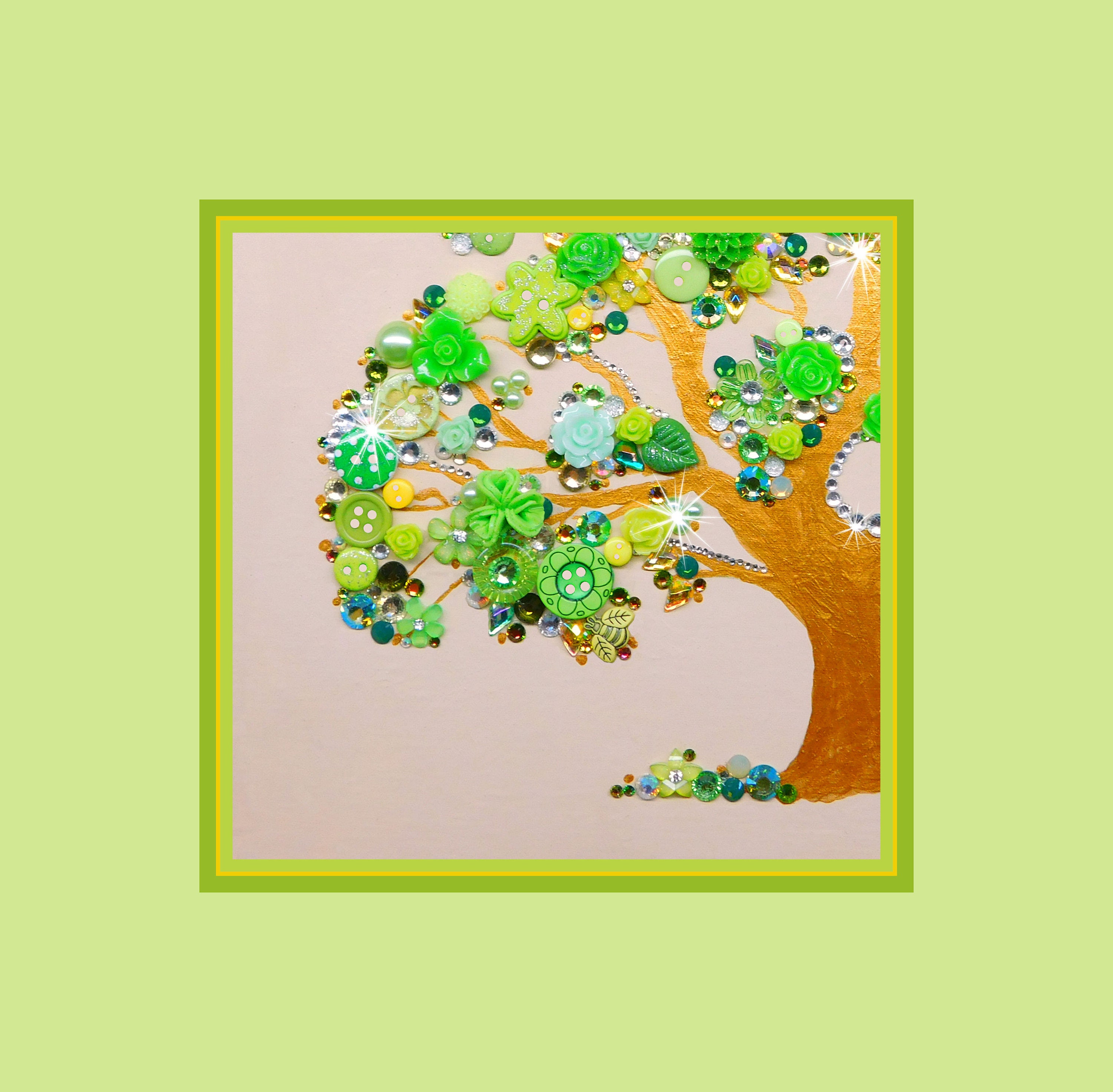 TREE of LIFE 231 8x10 Button Art Button Artwork Wall Art - Etsy UK