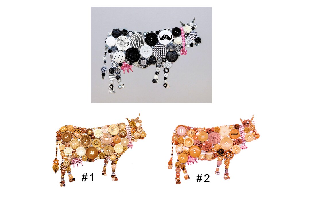 COW 3 Choices 8x10 Button Art, Button Artwork, Button Ideas, Western ...