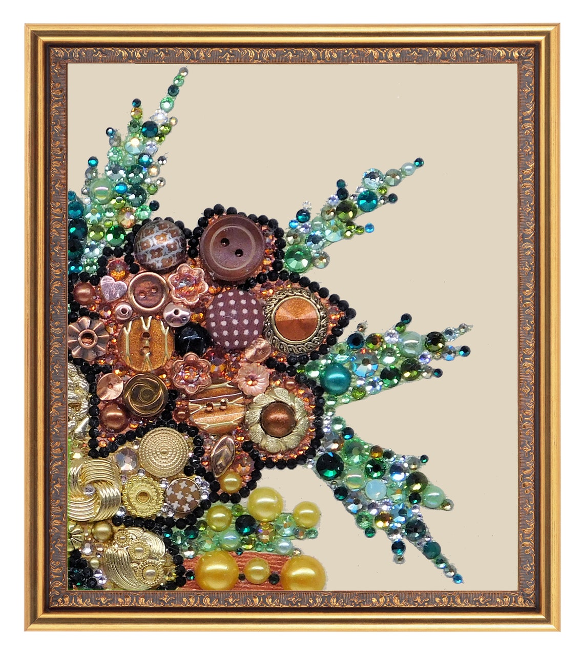 BOWL of FLOWERS 93 8x10 Button Artwork Button Art Flower - Etsy