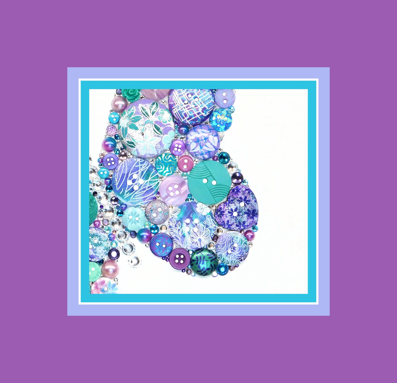 BUTTERFLY FLITTER 197 8x10 Button Art Button Artwork | Etsy