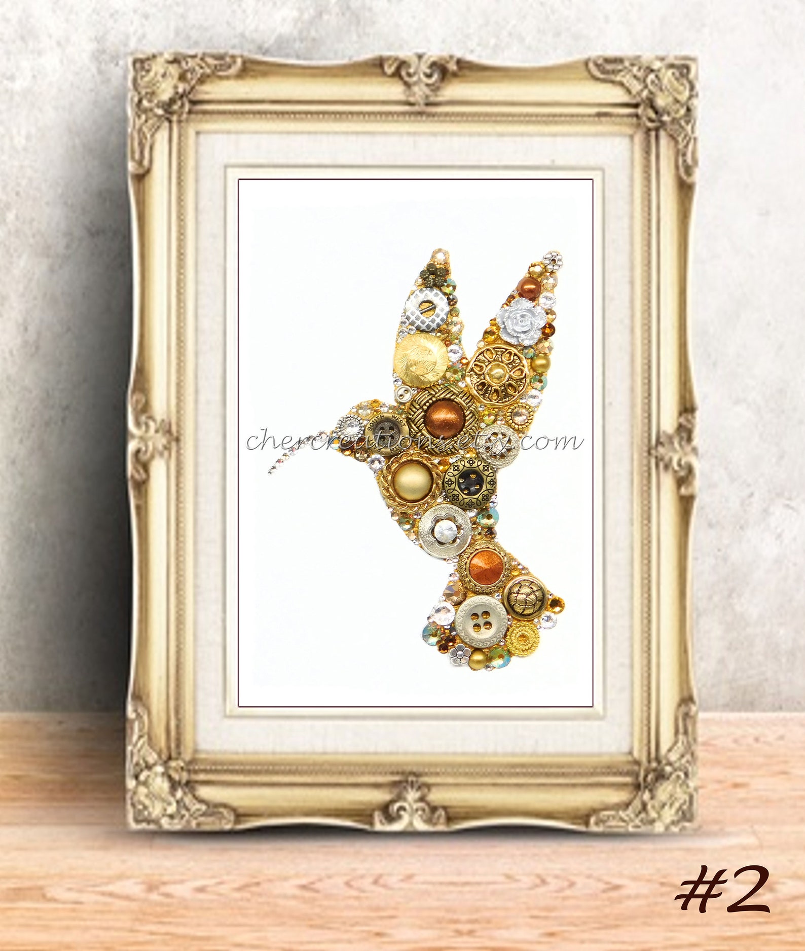 HUMMINGBIRDS 2 4X6 Button Art Button Artwork Metal | Etsy