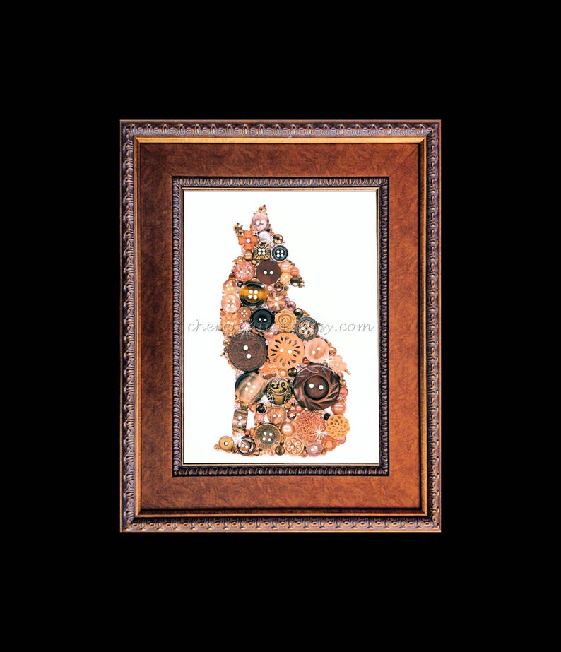 THE HOWLER 5x7 Button Art Button Artwork Dogs Dog Breeds | Etsy