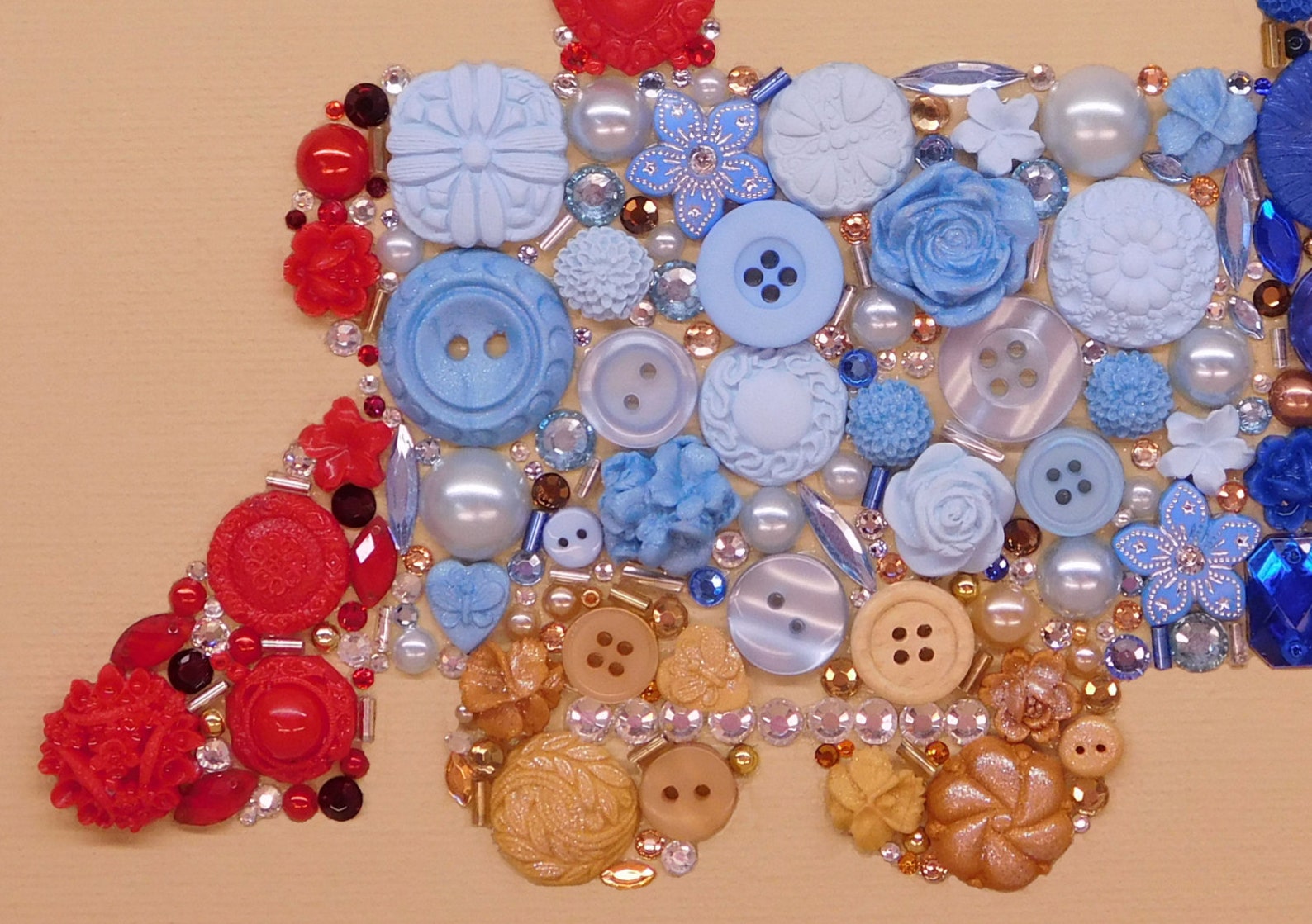 Button Art PRINT 8x10 of Orginial Button Artwork Diy - Etsy