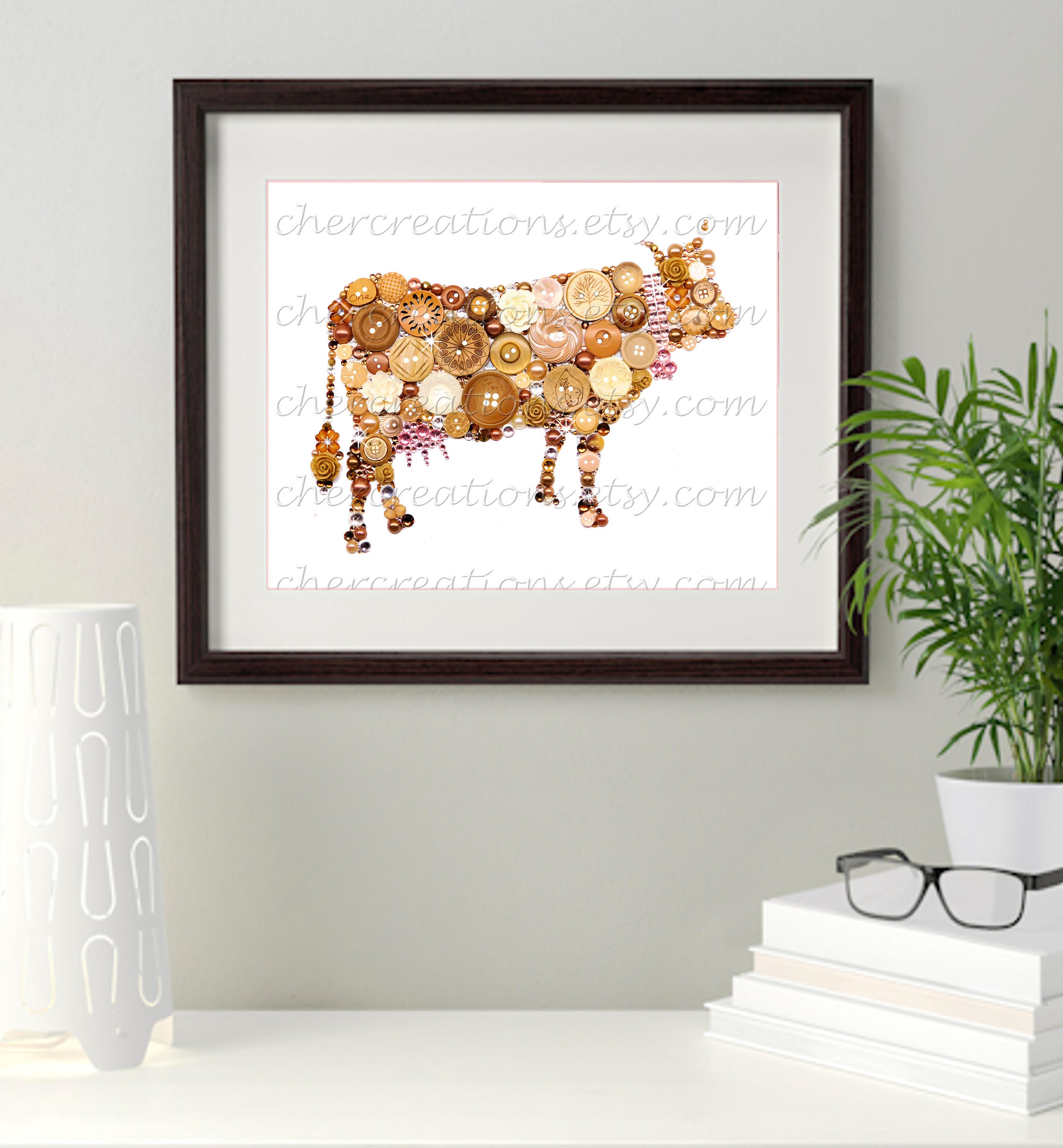 COW 3 Choices 8x10 Button Art Button Artwork Button Ideas | Etsy UK