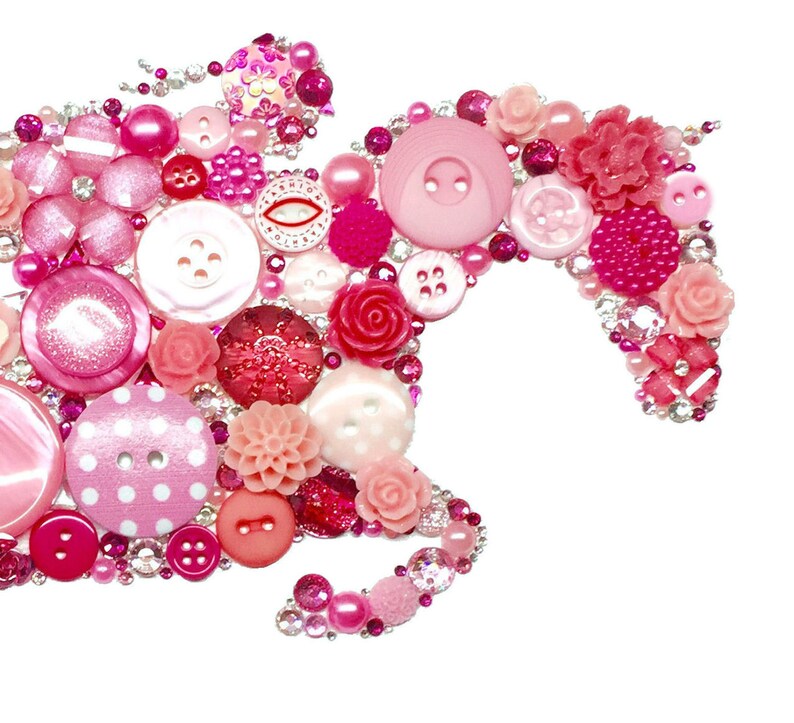 Button Art PRINT 8x10 of orginial Button Artwork diy | Etsy