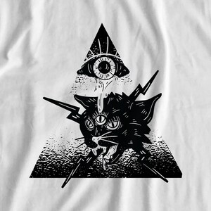 Cat Eye Occult T-shirt, Gothic Shirt, Dark Aesthetic Clothes, Edgy ...