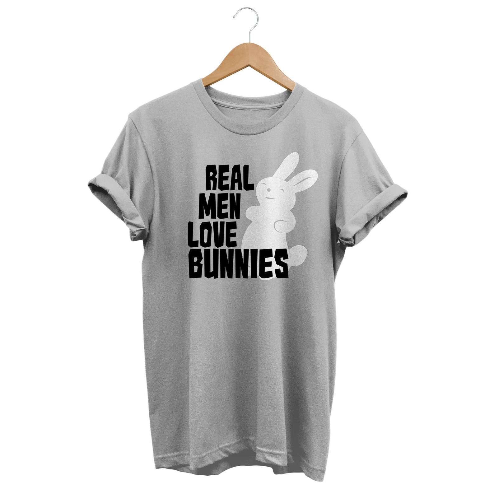 Real Men Love Bunnies shirt Bunny Tshirt Rabbit T shirt | Etsy