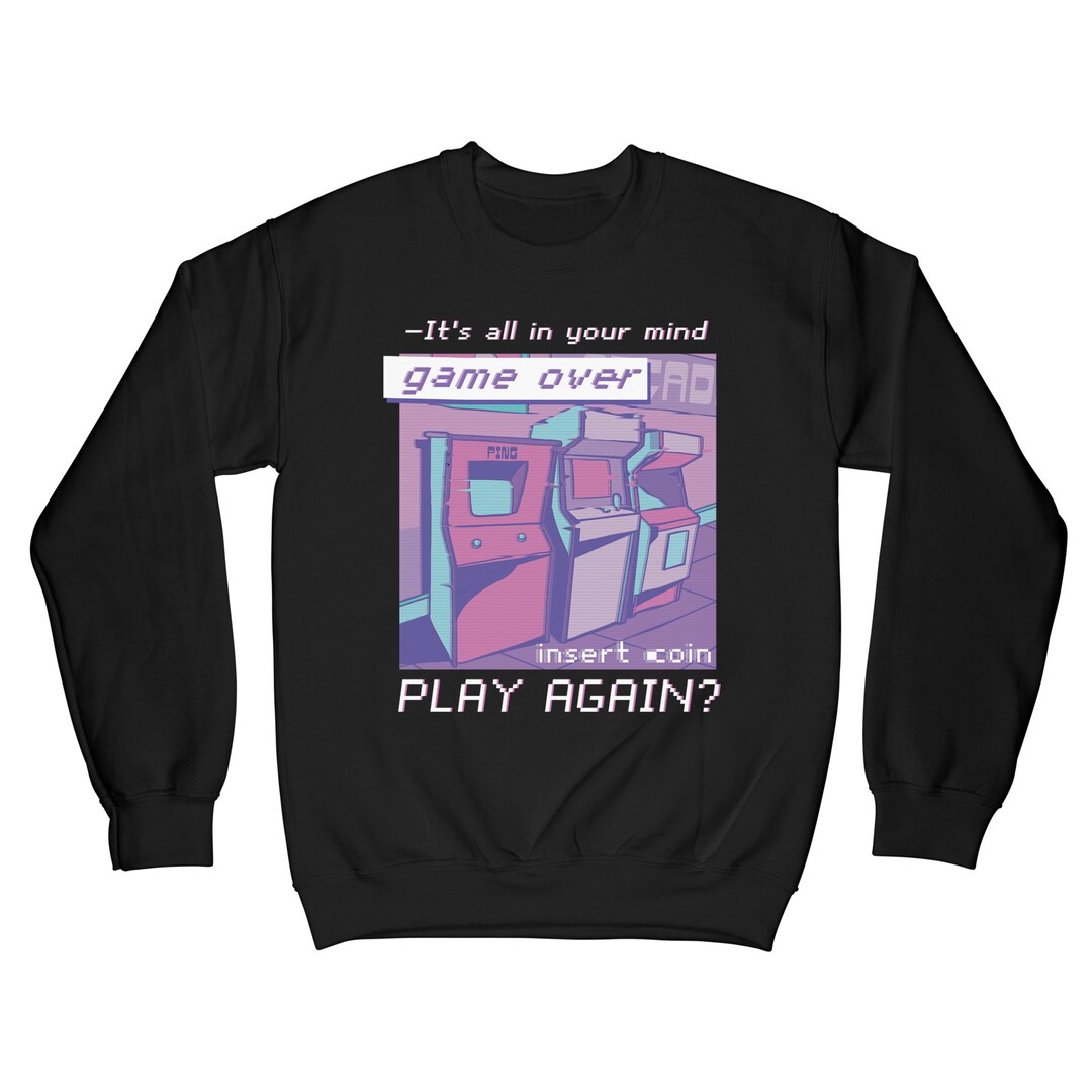 Vaporwave Sweatshirt, Retro Arcade Sweater, Aesthetic Jumper, Vintage ...