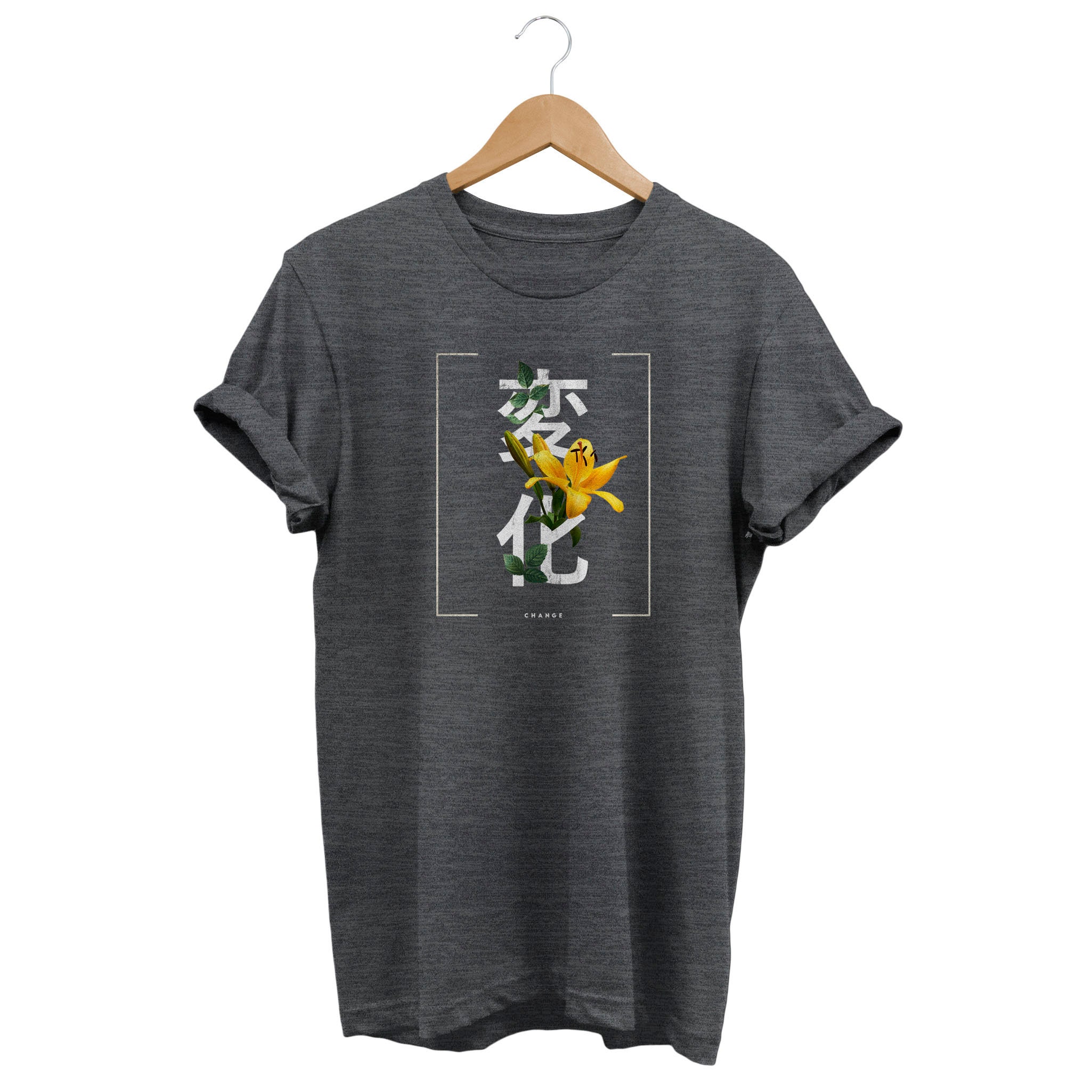 Japanese Change Word Kanji Letters T-shirt, Japan Culture Clothing ...
