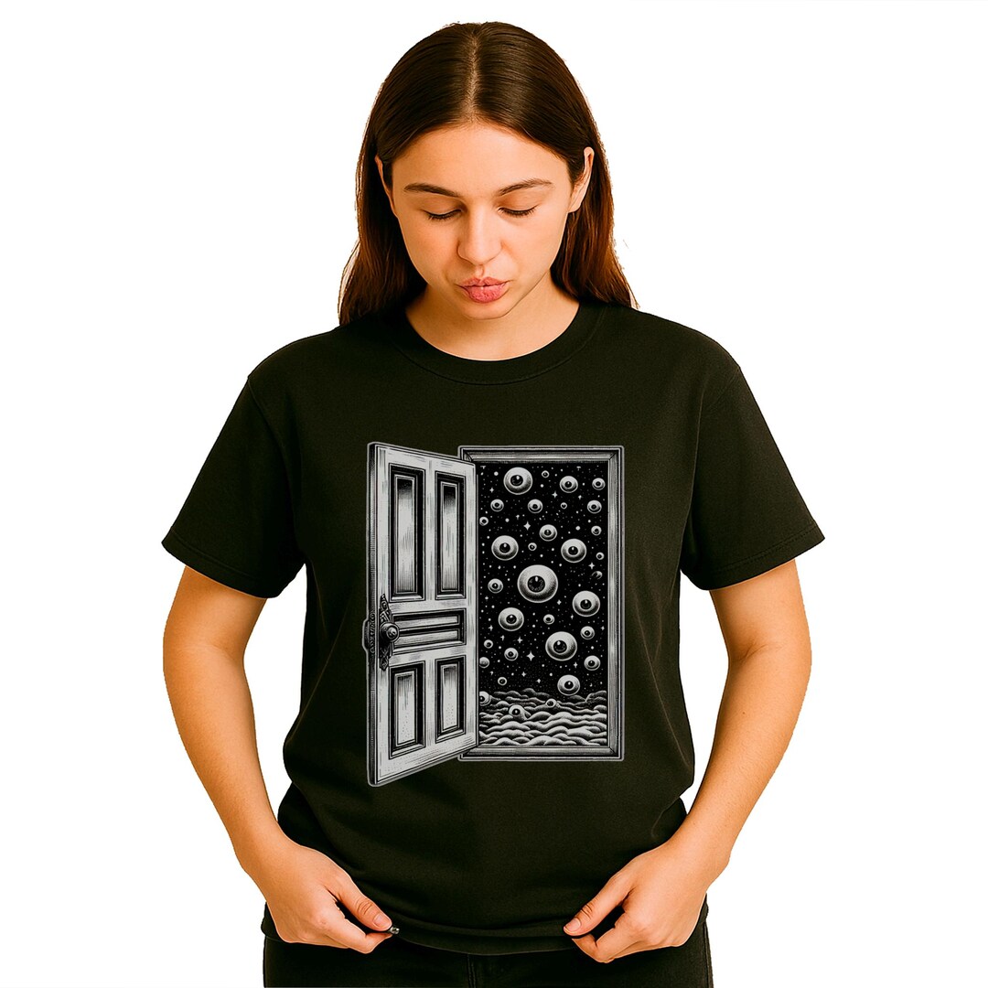 Surreal Eyeballs Door T-shirt | Weirdcore Goth Tee - Etsy