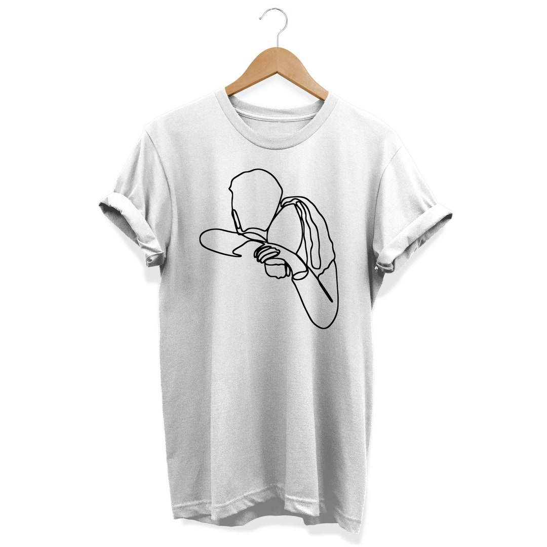 Line Art Hug Shirt, Minimalist T-shirt, Art Drawing Tee, Abstract ...
