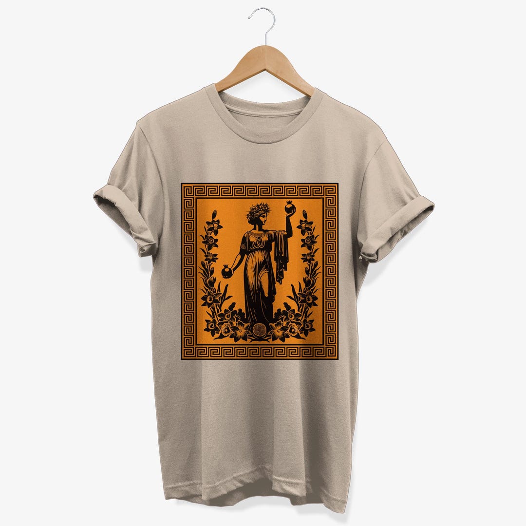 Persephone Greek Mythology T-shirt, Spring Goddess Graphic Tee, Ancient ...