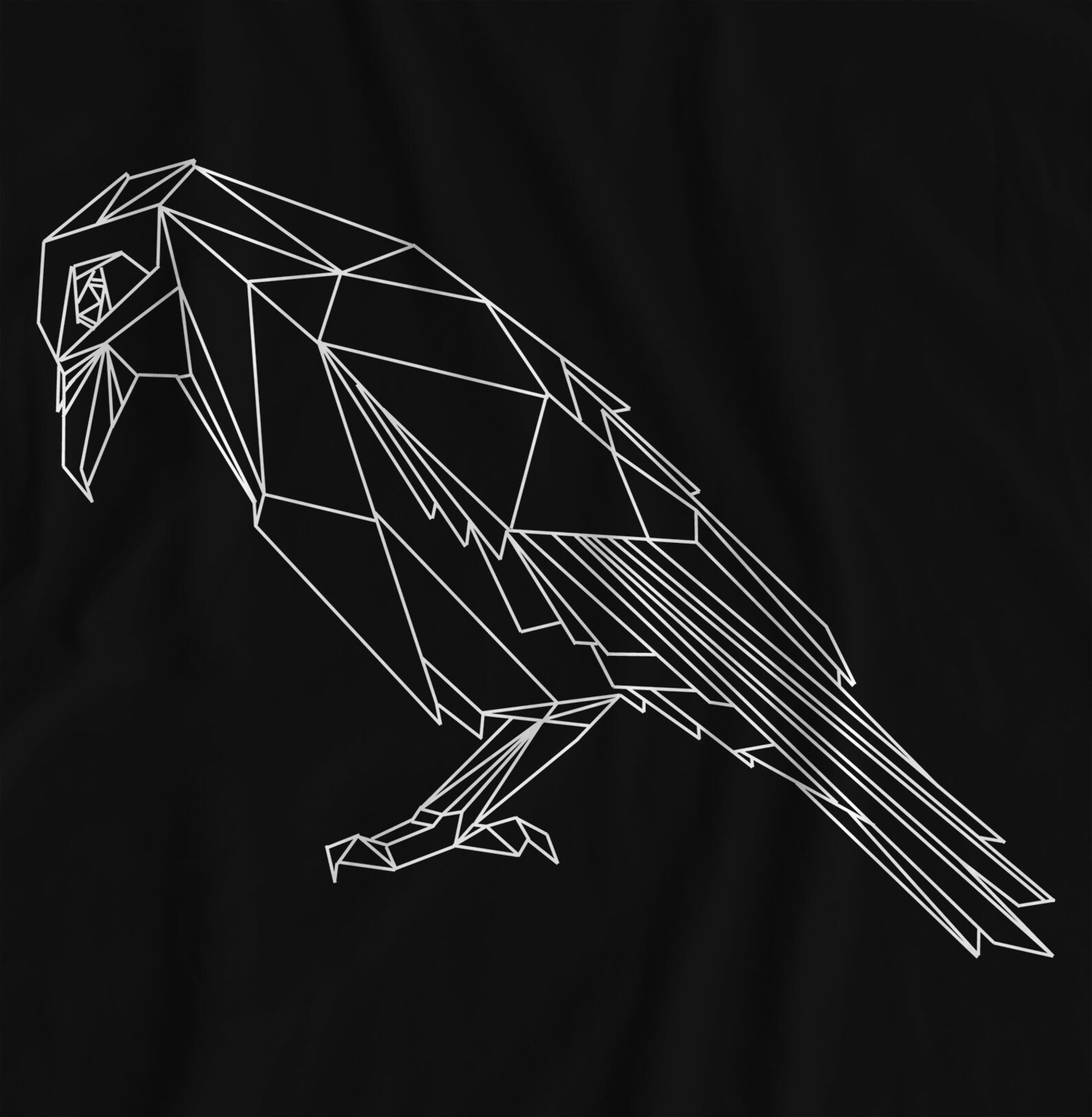 Geometric Crow T-shirt Raven Shirt Polygonal T Shirt - Etsy