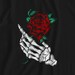 Gothic Rose Tshirt, Skeleton Hand Shirt, Alternative Clothing, Soft ...