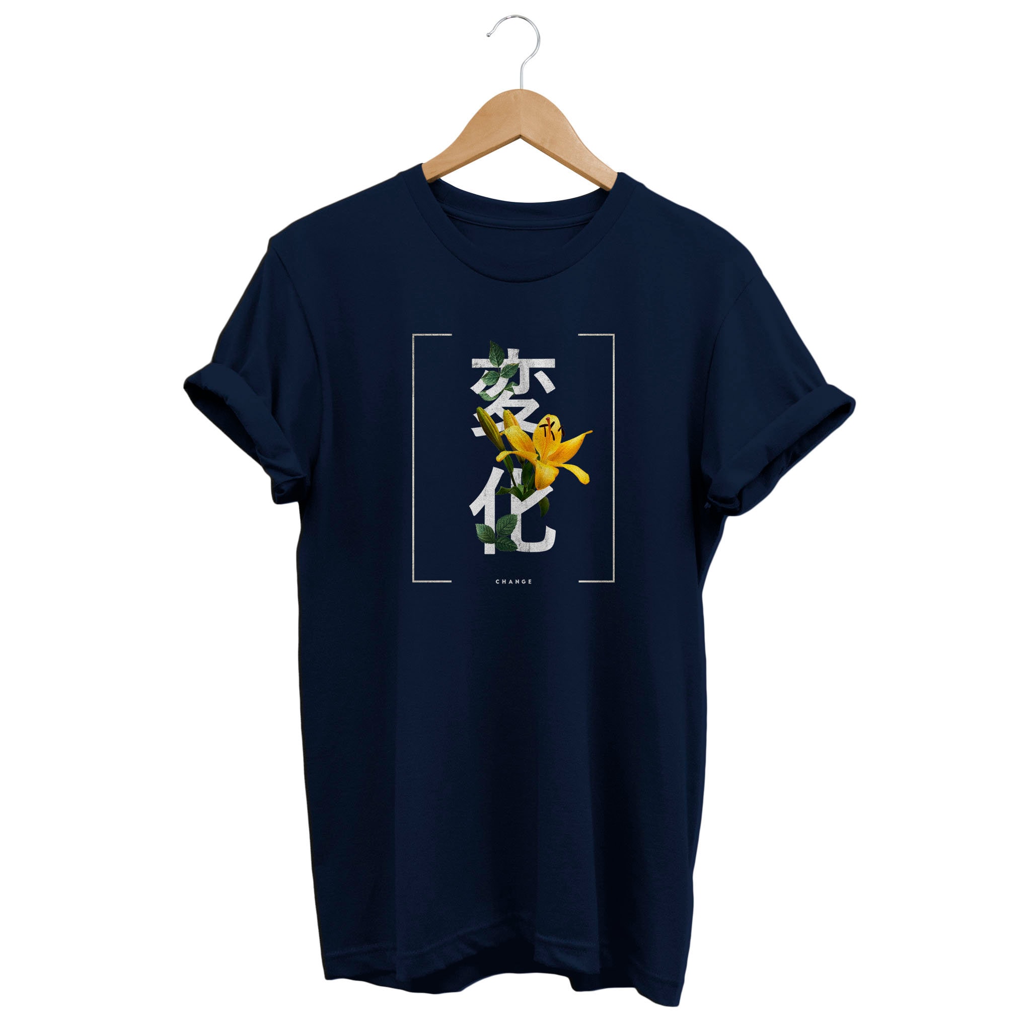 Japanese Change Word Kanji Letters T-shirt, Japan Culture Clothing ...