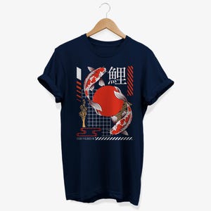 Japanese Koi Fishes T-shirt Japan Streetwear Graphic Tee Urban Street ...