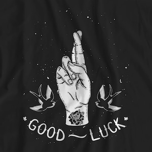 Good Luck T-shirt, Aesthetic, Line Art, Minimal Clothing, Soft Grunge ...