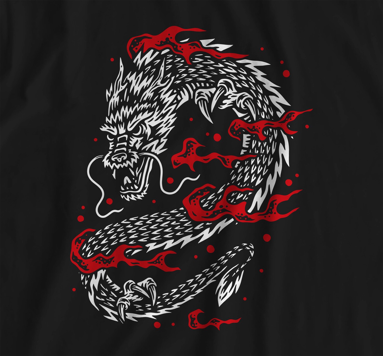 Bloody Dragon T-shirt Japanese Aesthetic Chinese Dragon | Etsy