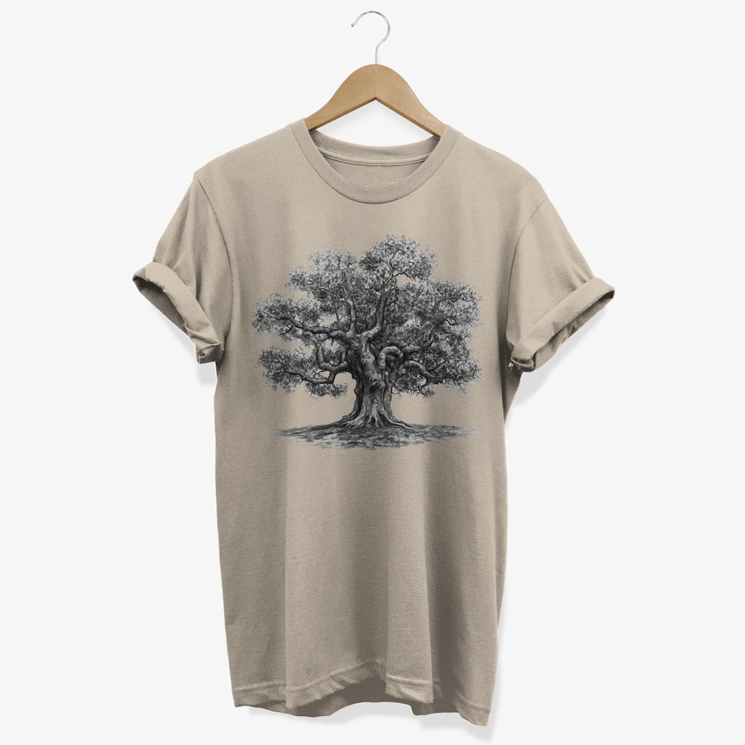 Ancient Oak Tree T-shirt | Mythical Intricate Tree Graphic Tee - Etsy