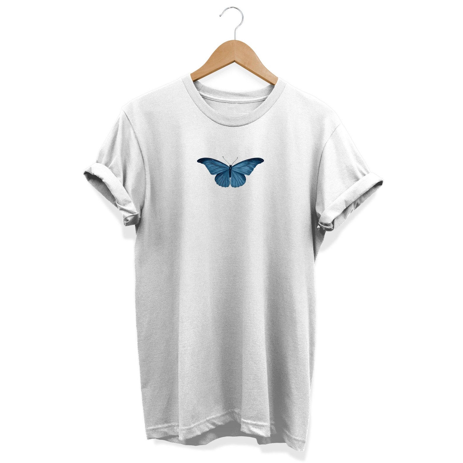 Blue Butterfly Shirt Grunge Clothes Grunge Fairycore | Etsy